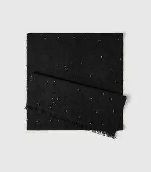 Brunello Cucinelli Cashmere-silk Embellished Scarf