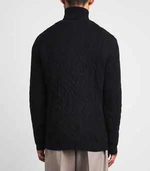 Polo Ralph Lauren Wool-cashmere Cable-knit Rollneck Sweater
