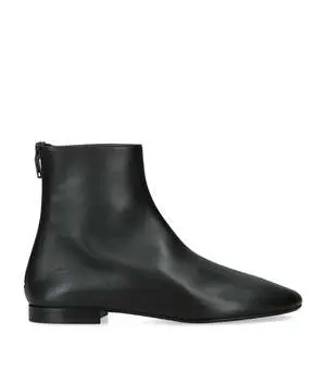 TOTEME Leather Contour Ankle Boots