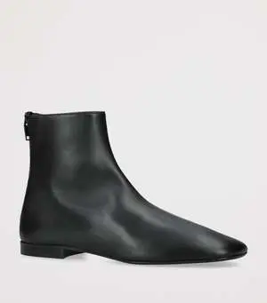 TOTEME Leather Contour Ankle Boots