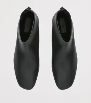 TOTEME Leather Contour Ankle Boots