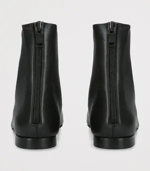 TOTEME Leather Contour Ankle Boots