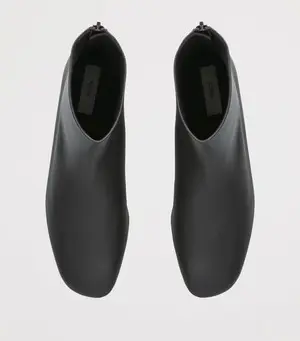 TOTEME Leather Contour Ankle Boots