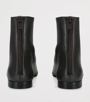 TOTEME Leather Contour Ankle Boots