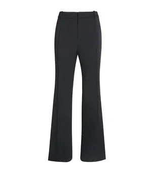 Polo Ralph Lauren Satin Low-rise Kick-flare Trousers - Black