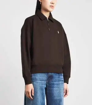 Polo Ralph Lauren Cotton-blend Quarter-zip Sweater
