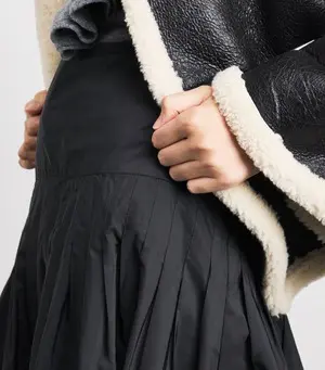 Polo Ralph Lauren Taffeta Pleated Maxi Skirt