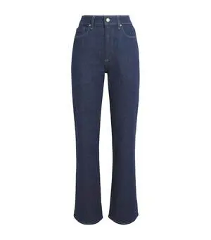 Paige Stevie High-rise Straight Ankle Jeans - Navy