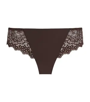 Simone Perele Lace Caresse Briefs - Brown