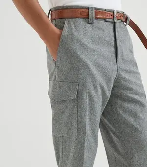 Brunello Cucinelli Virgin Wool Flannel Trousers