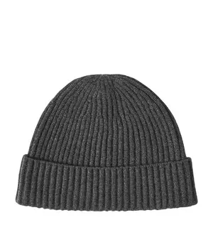 Brunello Cucinelli Cashmere Rib-knit Beanie - Black