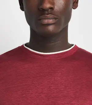 Eleventy Linen Layered T-shirt