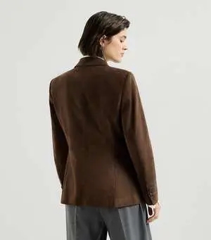 Brunello Cucinelli Suede Single-breasted Blazer