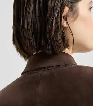 Brunello Cucinelli Suede Single-breasted Blazer