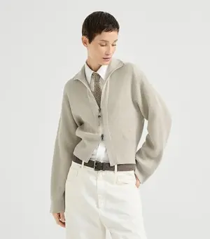 Brunello Cucinelli Cashmere-blend Zip-up Cardigan