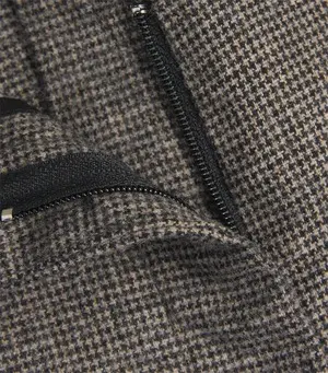 Sandro Houndstooth Pleated Shorts