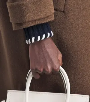 Sandro Wool Topstitch Stand-collar Sweater
