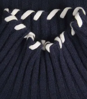 Sandro Wool Topstitch Stand-collar Sweater