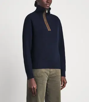 Sandro Wool-cashmere Half-zip Sweater
