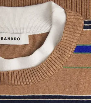 Sandro Layered-effect Stripe Sweater