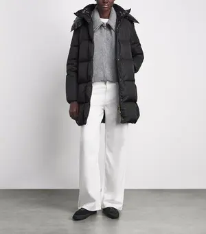 Moncler Water-repellent Down Little Long Coat