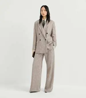 Brunello Cucinelli Wool-blend Dazzling Chevron Blazer
