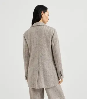 Brunello Cucinelli Wool-blend Dazzling Chevron Blazer