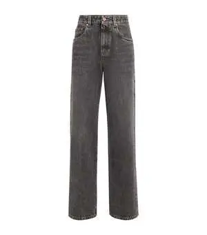 Brunello Cucinelli Straight High-waist Jeans - Grey