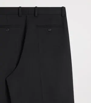 Givenchy Wool Gabardine Pleated Trousers