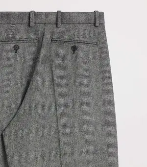 Givenchy Wool Check Wide-leg Trousers