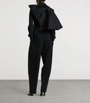Givenchy Wool Pinch Barrel-leg Trousers
