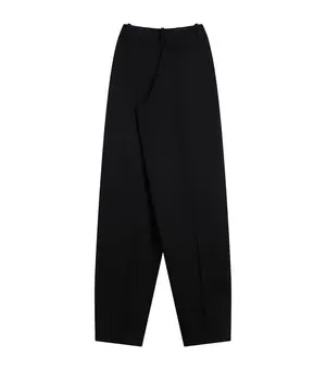 Givenchy Wool Pinch Barrel-leg Trousers