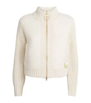 Barbour Knitted Zip-up Cardigan - Ivory