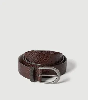 Brunello Cucinelli Hammered Leather Belt