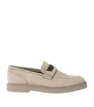 Brunello Cucinelli Suede Monili Penny Loafers