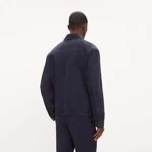 Theory Amos Jacket In Suede - Baltic