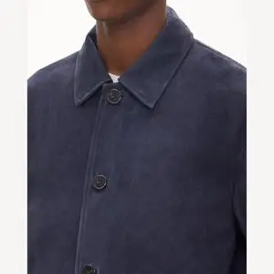 Theory Amos Jacket In Suede - Baltic
