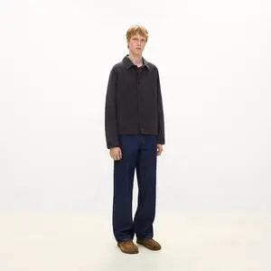 Theory Amos Jacket In Suede - Phantom Grey