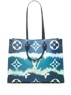 LOUIS VUITTON 2020 Monogram Giant Escale Onthego Gm Satchel - Blue