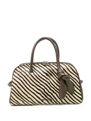 Jacquemus Le Petit Turism Zebra-print Tote Bag - Neutrals