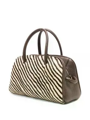 Jacquemus Le Petit Turism Zebra-print Tote Bag - Neutrals