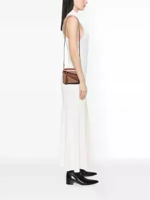 Loewe 2021 Mini Tricolor Calfskin Puzzle Satchel