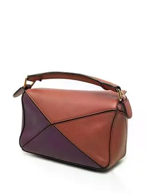 Loewe 2021 Mini Tricolor Calfskin Puzzle Satchel