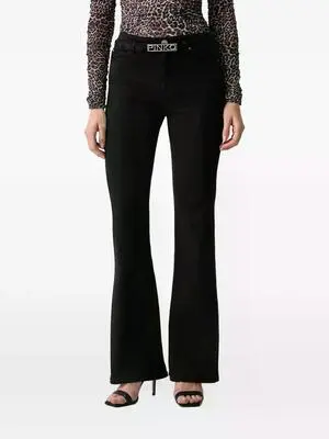 Pinko Logo-plaque Flared Jeans
