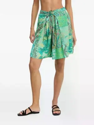 Liu Jo Paisley-patchwork Shorts - Green