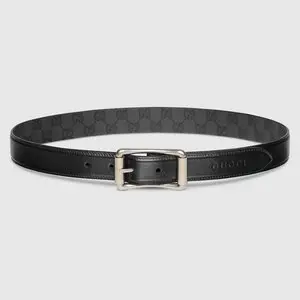 Gucci Reversible Belt With Roller Buckle - Black