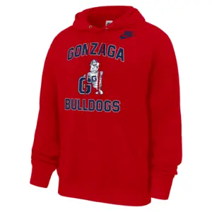 Nike Gonzaga Bulldogs Club Football Fleece Pullover Hoodie - Red