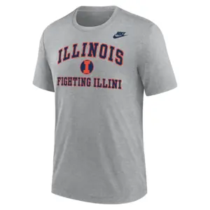 Nike Illinois Fighting Illini Football Tri-blend T-shirt - Grey
