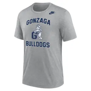 Nike Gonzaga Bulldogs Football Tri-blend T-shirt - Grey