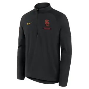 Nike Usc 2026 Military Appreciation Stride Dri-fit College 1/2-zip Long-sleeve Top - Black